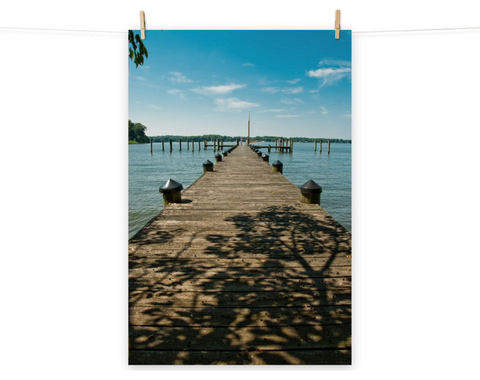 Endless Dock Landscape Photography Unframed Wall Art Print, 12" X 16"