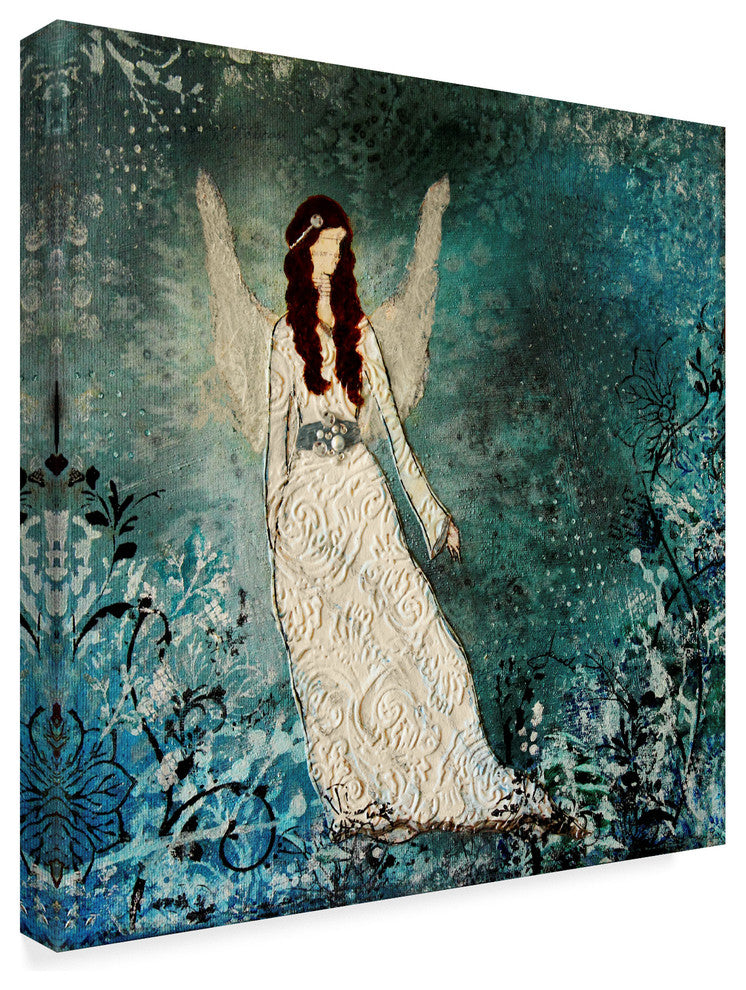 Janelle Nichol 'Winter Angel' Canvas Art, 14"x14"