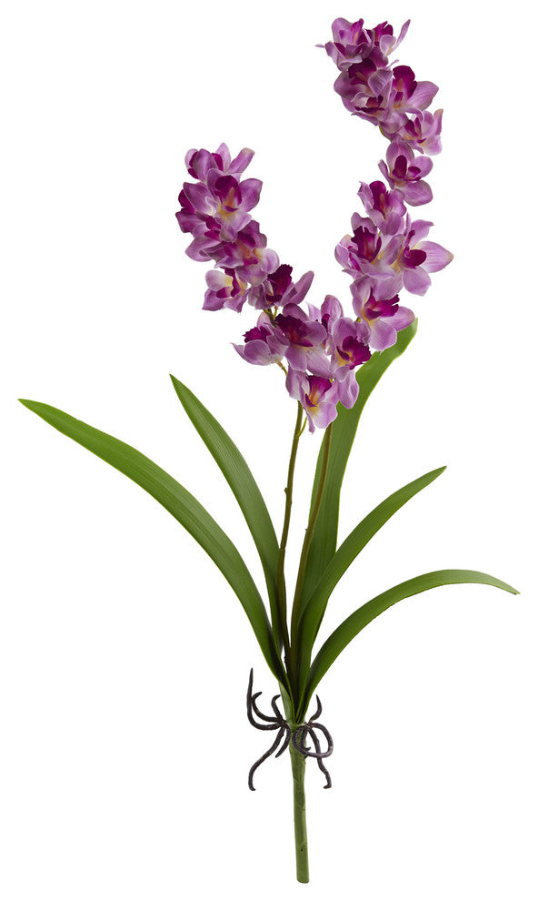 Nearly Natural 30" Orchid Artificial Flower Set of 6 Purple