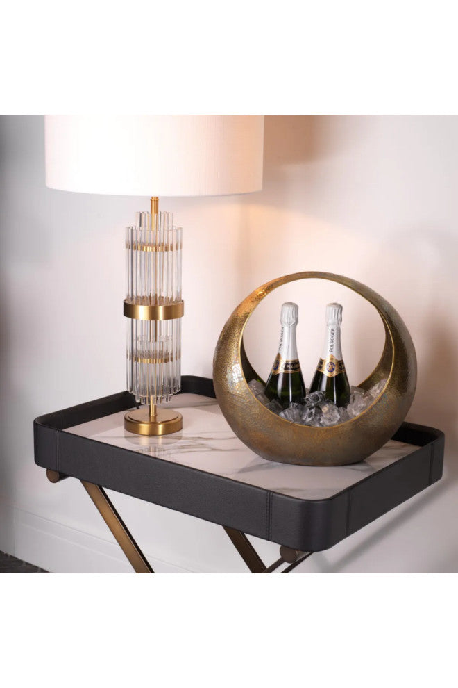 Circular Brass Wine Cooler, Eichholtz Leung