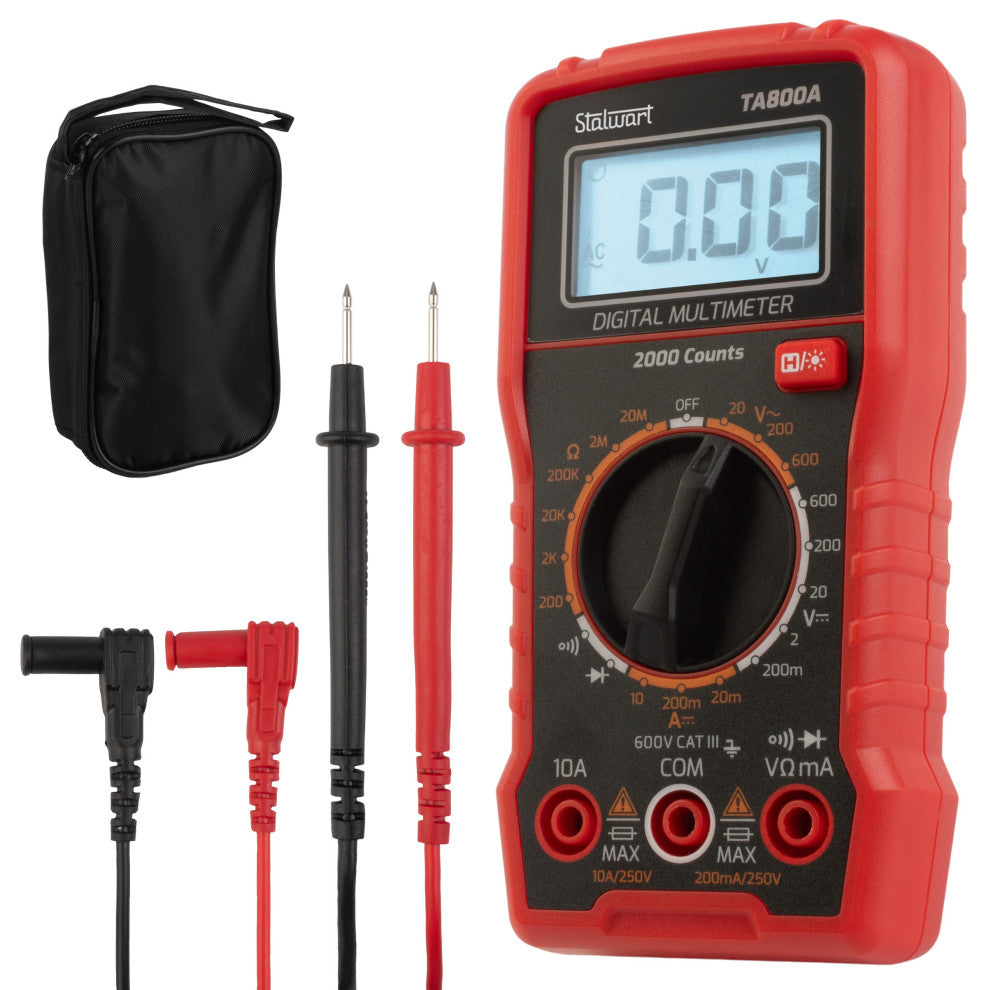 Multimeter Voltage Tester Digital Volt Meter Backlit Display and Needl
