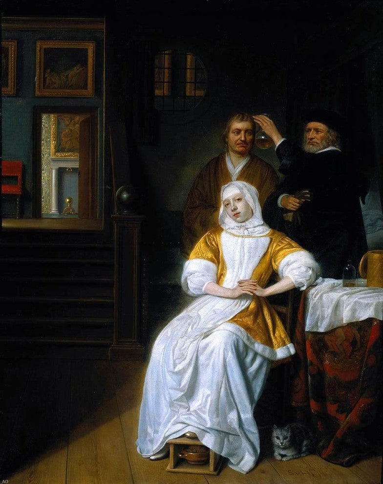 Samuel Van Hoogstraten The Anaemic Lady, 20"x25" Wall Decal