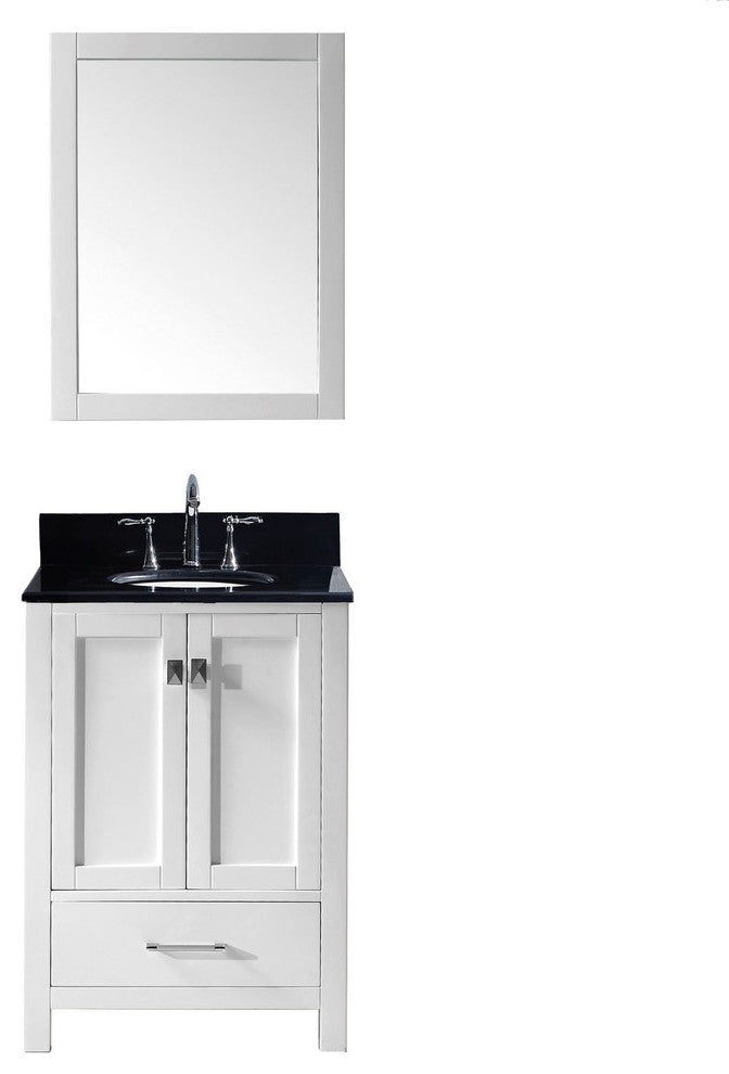 Caroline Avenue 24" Single Bathroom Vanity, White, Brushed Nickel