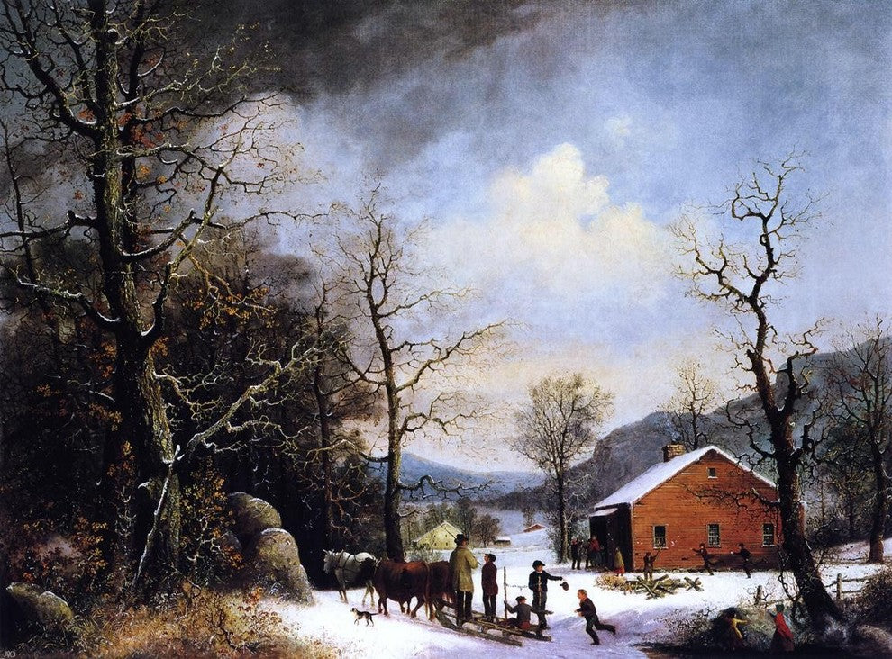 George Henry Durrie Winter Scene Wall Decal
