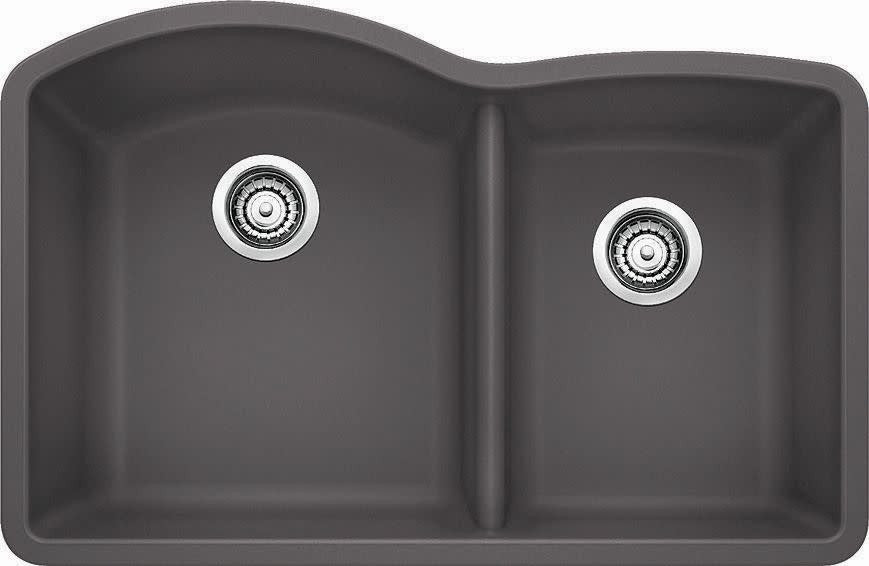 Blanco 440180 Diamond 32" Undermount Double Basin SILGRANIT - Cinder