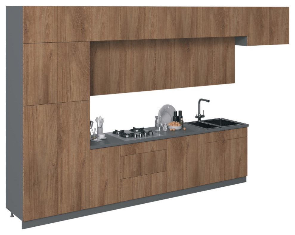 Kitchen Serene Collection Natural Teak Color Base Size 15Ft Wide