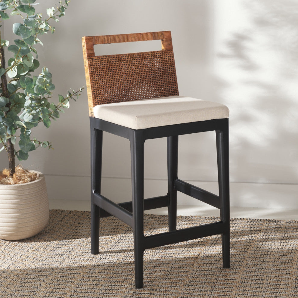 Safavieh Darin Counter Stool, Brown/White
