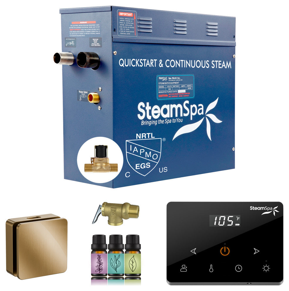 Oasis 4.5KW Steam Generator with Wireless Control and Auto-Drain in Go