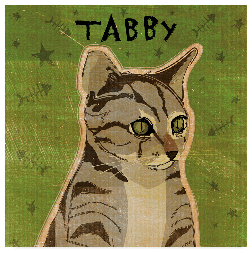 John W. Golden 'Tabby Green' Canvas Art, 24"x24"