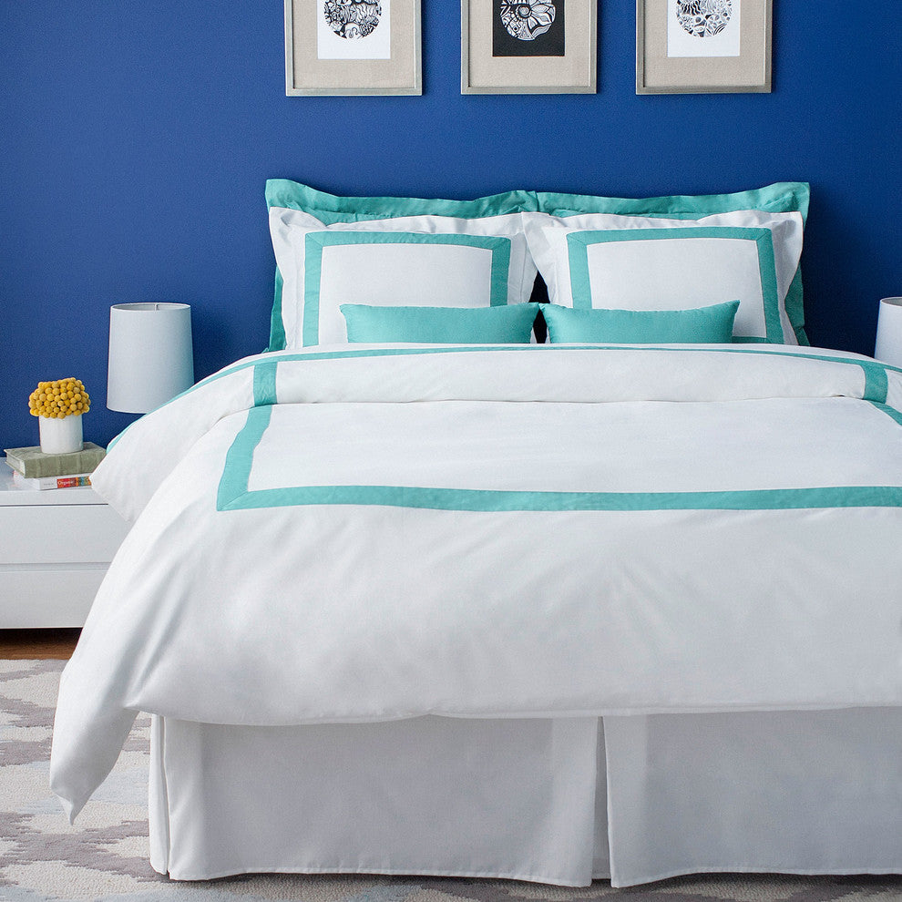 LaCozi Cotton Sateen Modern Hotel Collection Powder Blue Duvet Cover S