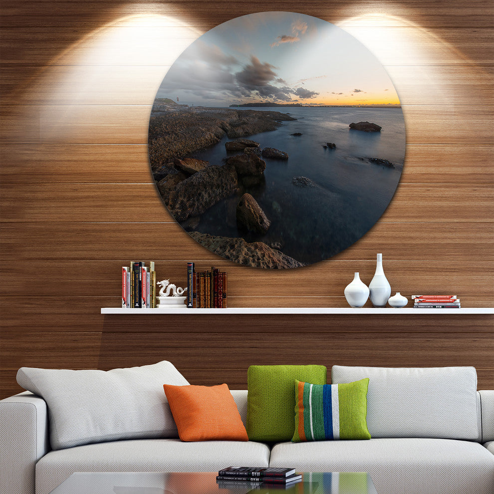 Sunset At La Perouse Beach Sydney, Seashore Round Wall Art, 36"