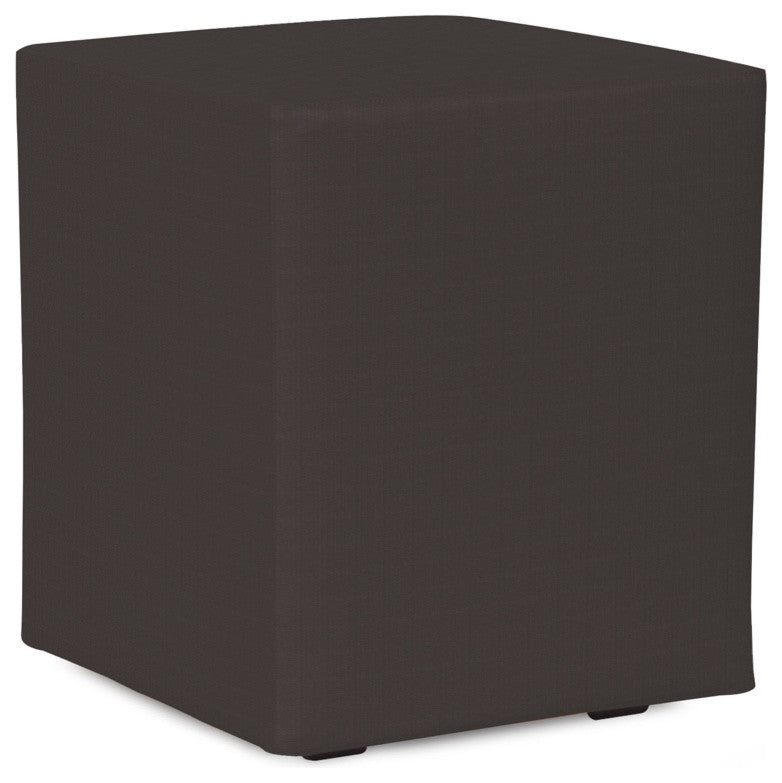 Universal Cube Ottoman With Slipcover Seascape Charcoal