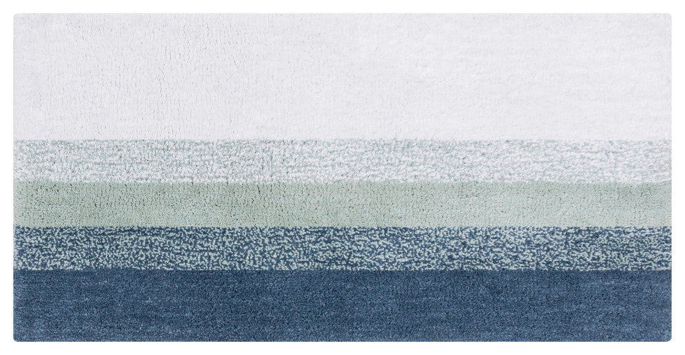 Avebury Cotton Bath Mat Blue 24x60