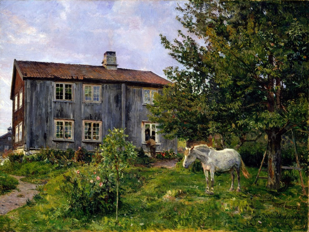 Tile Mural At The Farm Ulvin By Gerhard Munthe, 6"x8", Matte