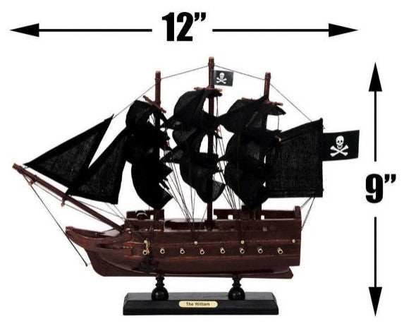Wooden Calico Jacks The William Black Sails Model Pirate Ship 12''