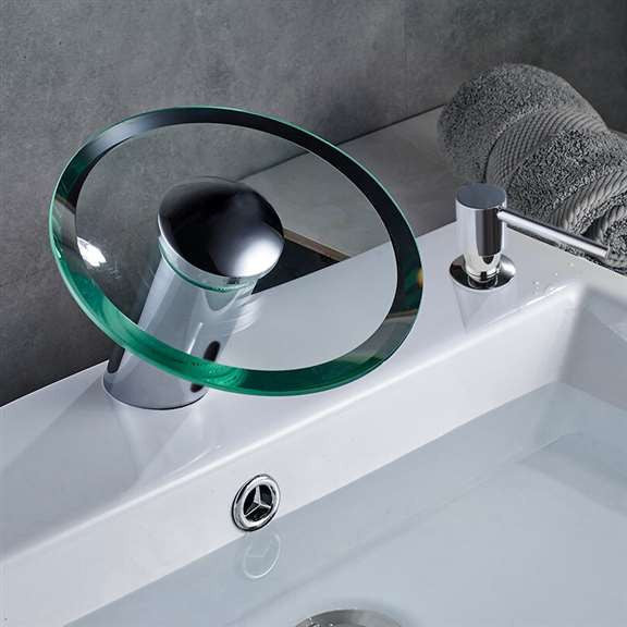 Fontana Chrome Commercial Waterfall Automatic Motion Sensor Faucet and