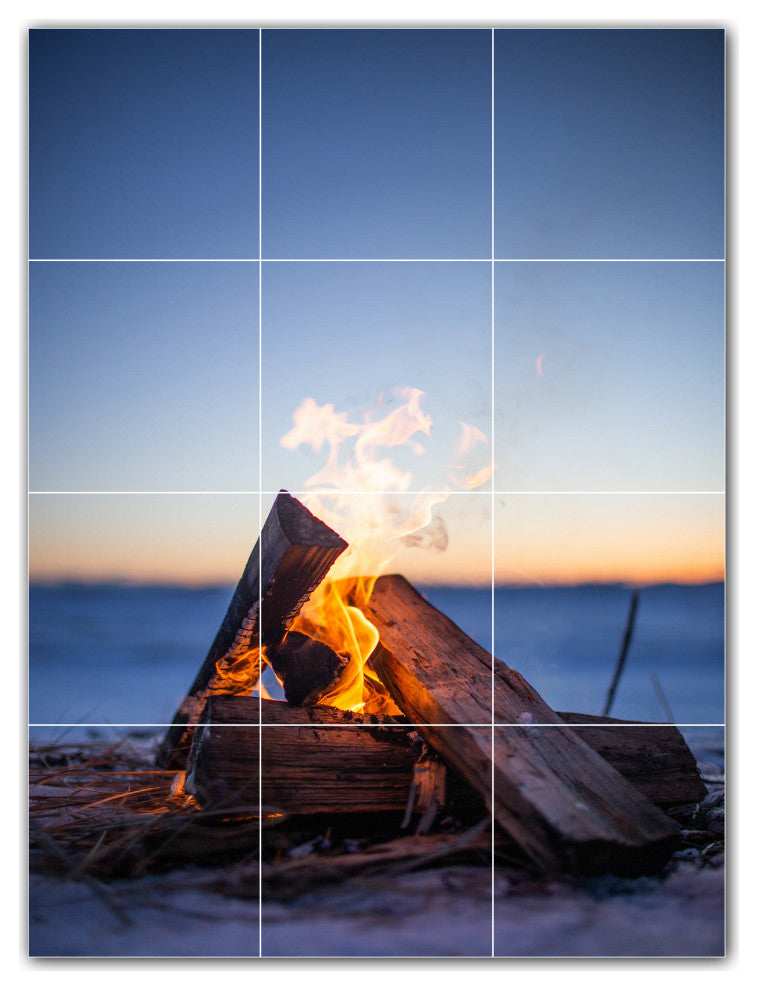Fire Ceramic Tile Wall Mural HZ500599-34M. 18" x 24"