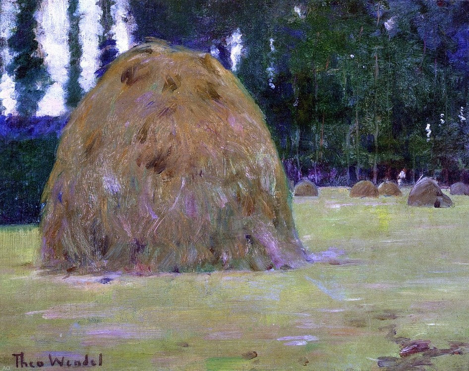 Theodore Wendel Haystacks in Giverny France Wall Decal