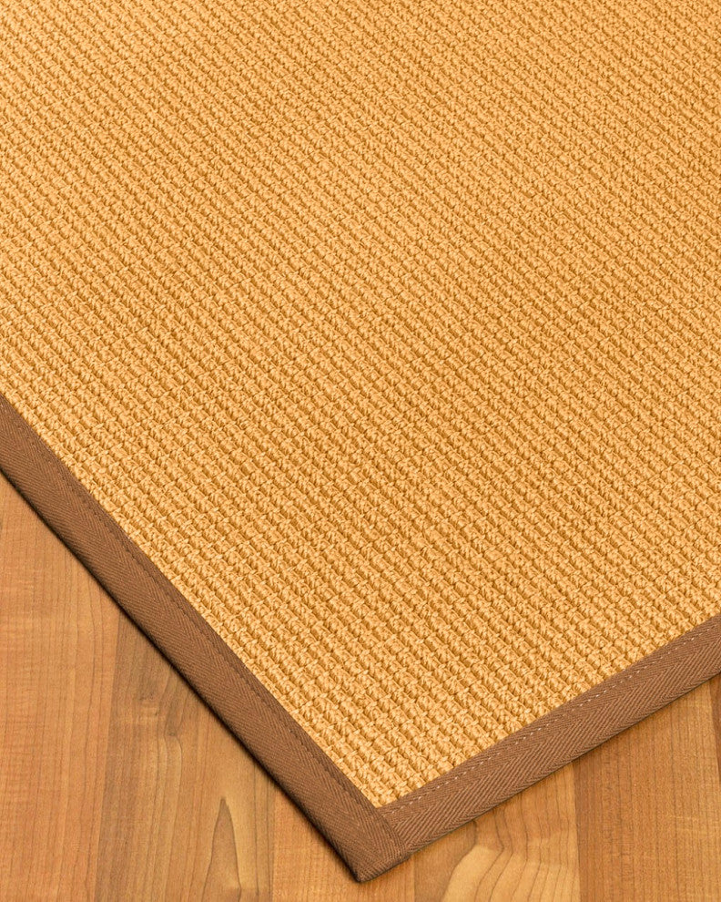Natural Area Rugs Davlin Custom Sisal Rug 6' Round Sienna Border