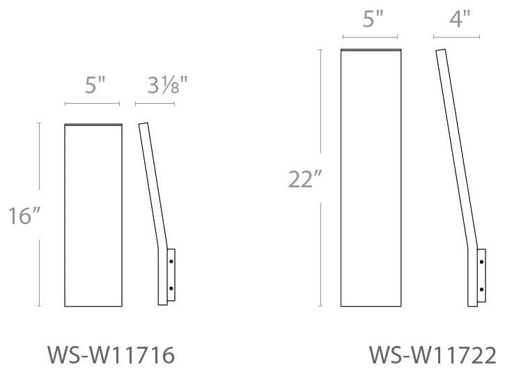 Modern Forms Blade 16" LED Outdoor Wall Sconce in Brushed Aluminum