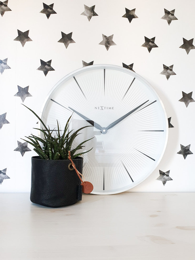 NeXtime 2 Seconds Wall Clock, White