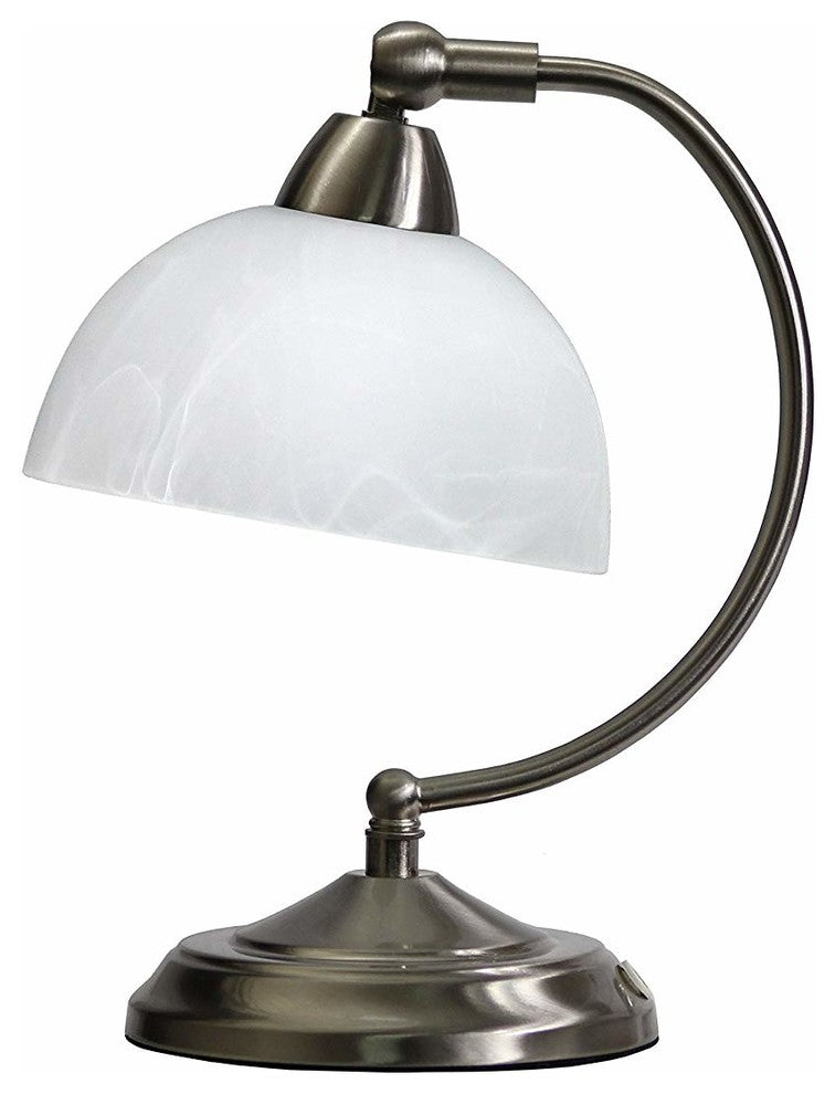 Mini Modern Bankers Desk Lamp With Touch Dimmer Control Base Brushed N