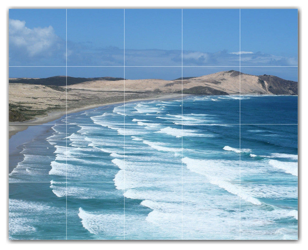 Waves Ceramic Tile Wall Mural Hz501156-54xl. 60" X 48"