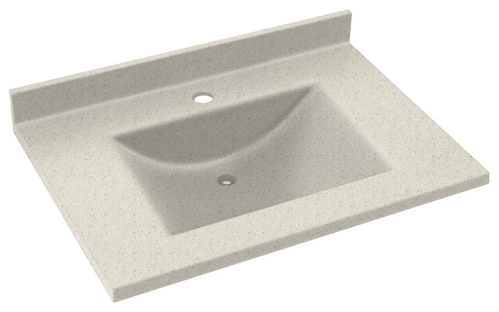 Swan Contour Solid Surface Bathroom Vanity Top, Tahiti Matrix