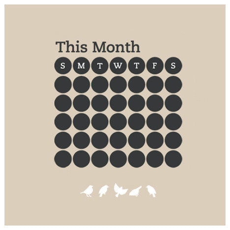 Chalkboard Daily Dot Calendar Wall Decal