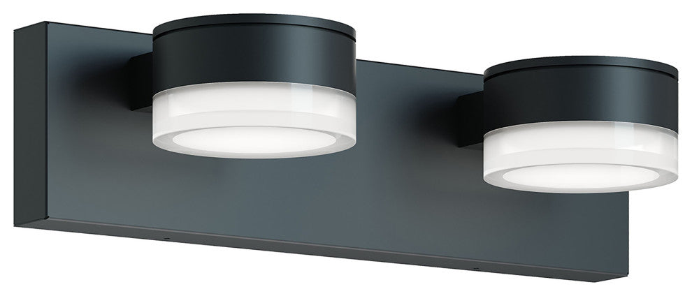 Emma LED Vanity Light, Black, 16"