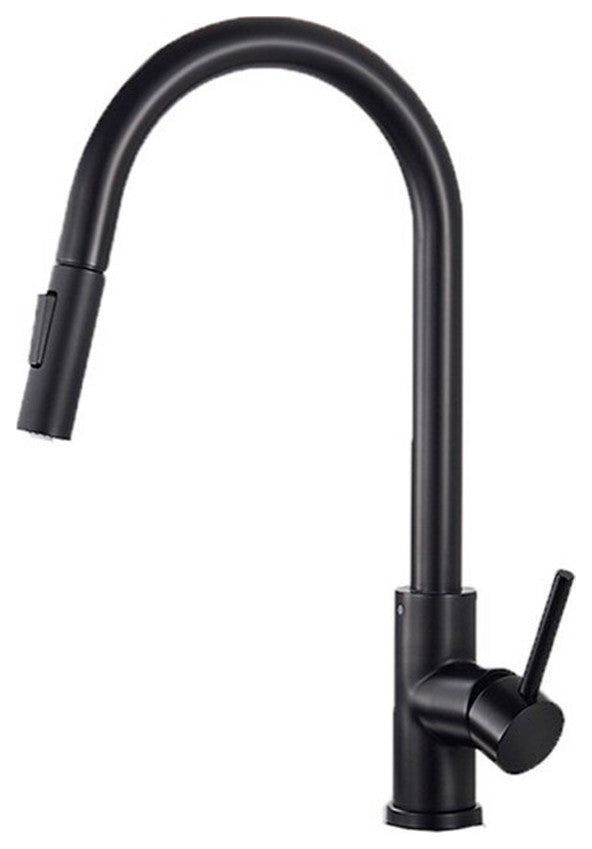 Fontana Matte Black Pull Out Touch Kitchen Faucets Mixed Tap Touch Con
