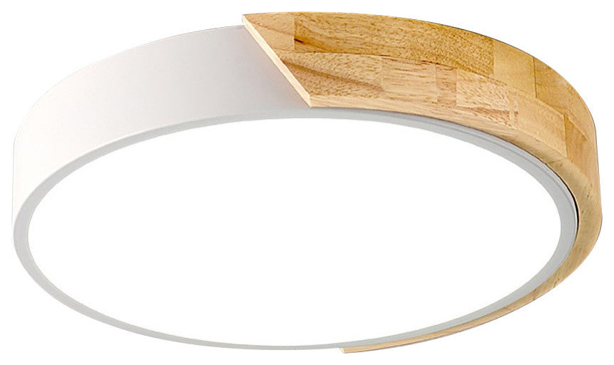 Modern LED Drum Flush Mount Ceiling Light Dimmable & Remote Control, W