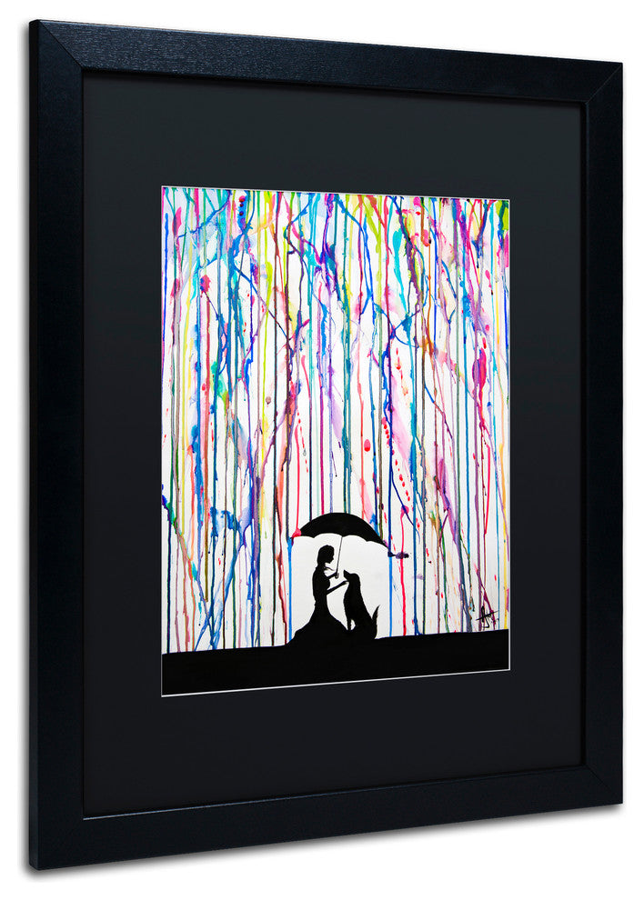 Marc Allante 'Sempre' Art, Black Frame, Black Mat, 20x16