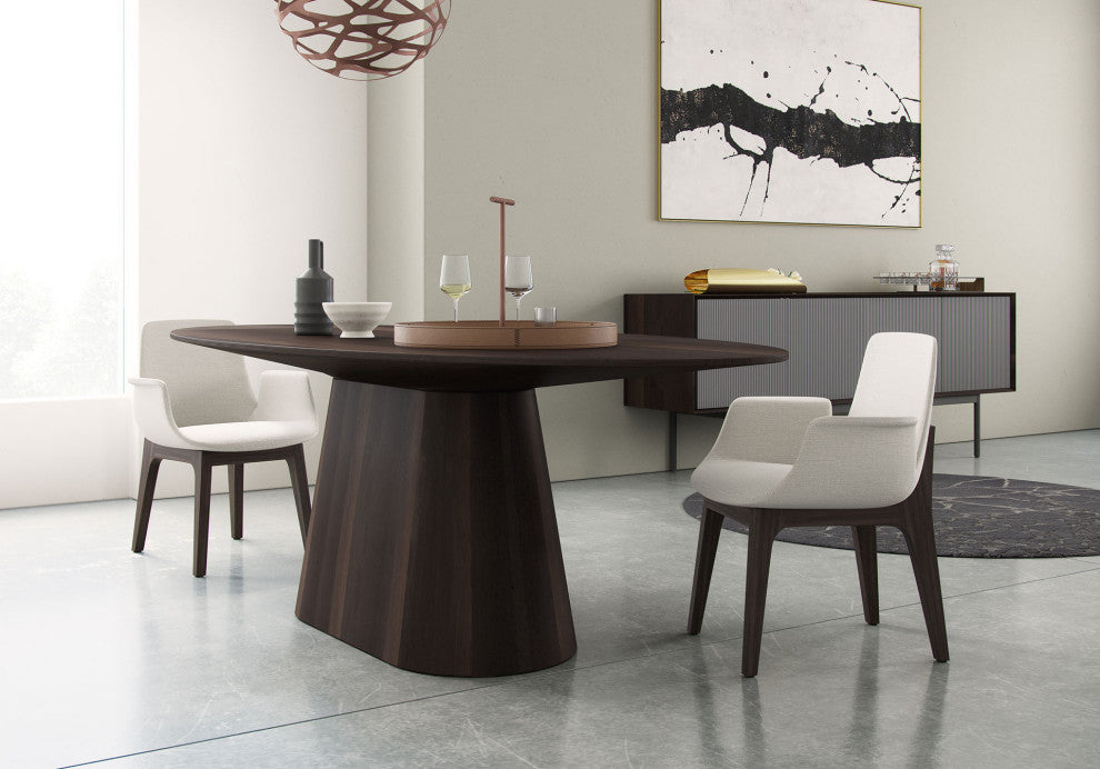 Sullivan Dining Table, Smoked Oak