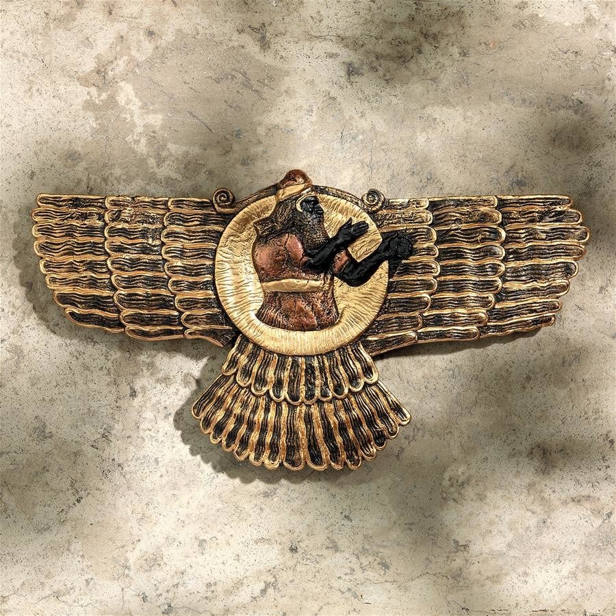 Ashur The Assyrian God of Earth, Air and Sun Wall Sculpture
