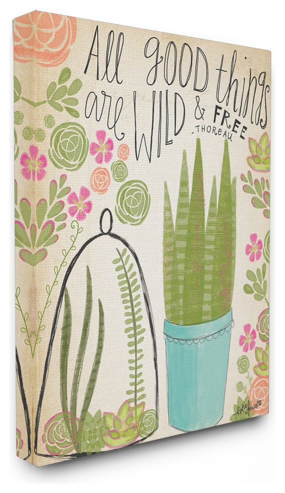 "Good Things Are Wild and Free" 30x40, XXL Stretched Canvas Wall Art