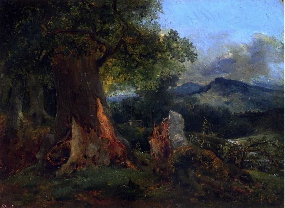 Theodore Rousseau Old Oak Tree and Rotting Trunk Wall Decal