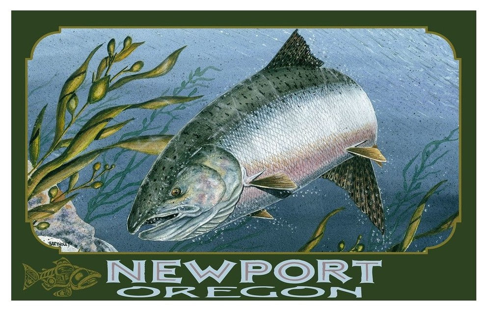 Dave Bartholet Newport Oregon Fish Art Print, 30"x45"