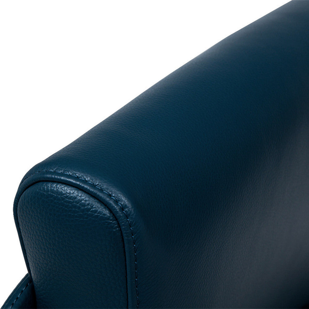 Adjustable Ergonomic Draper Leather Executive Chair With Aluminum Fram