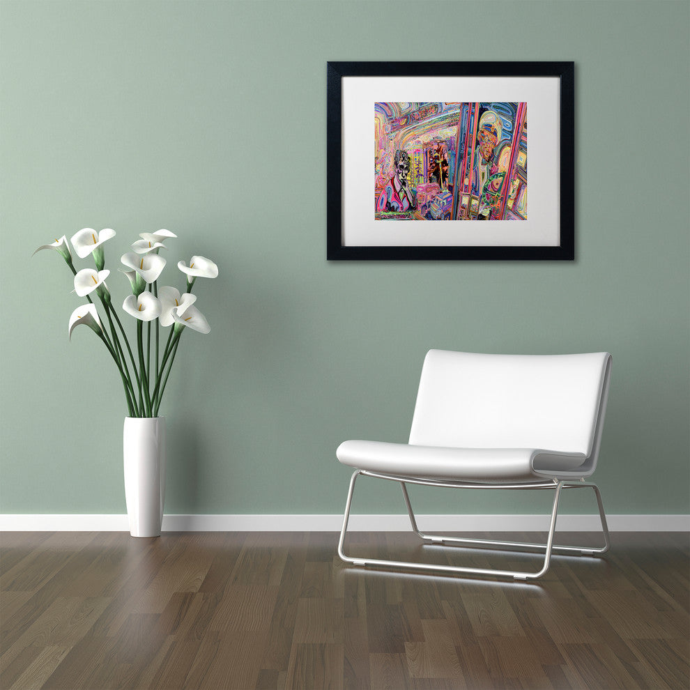 Josh Byer 'The Gumball Express' Art, Black Frame, White Mat, 14x11