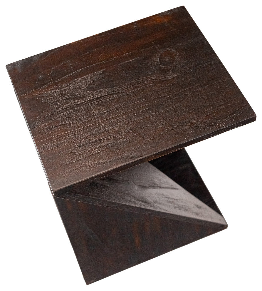 Nordic Style Teak Twisted Stool