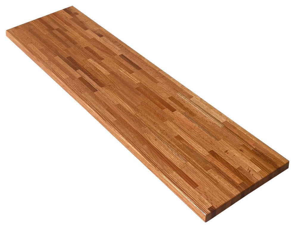Sturdy 18" Deep Butcher Block Countertop, Red Oak, 18" X 72"
