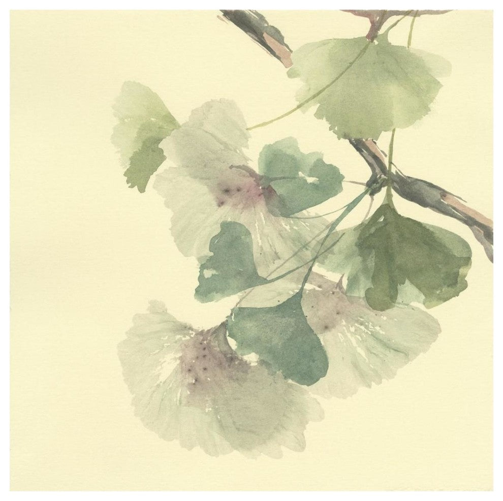 "Gingko Leaves II" Digital Paper Print by Chris Paschke, 32"x32"