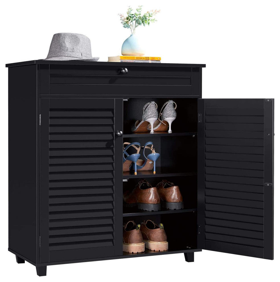 4 Tier Shoe Storage Cabinet Shoe Rack with Drawer