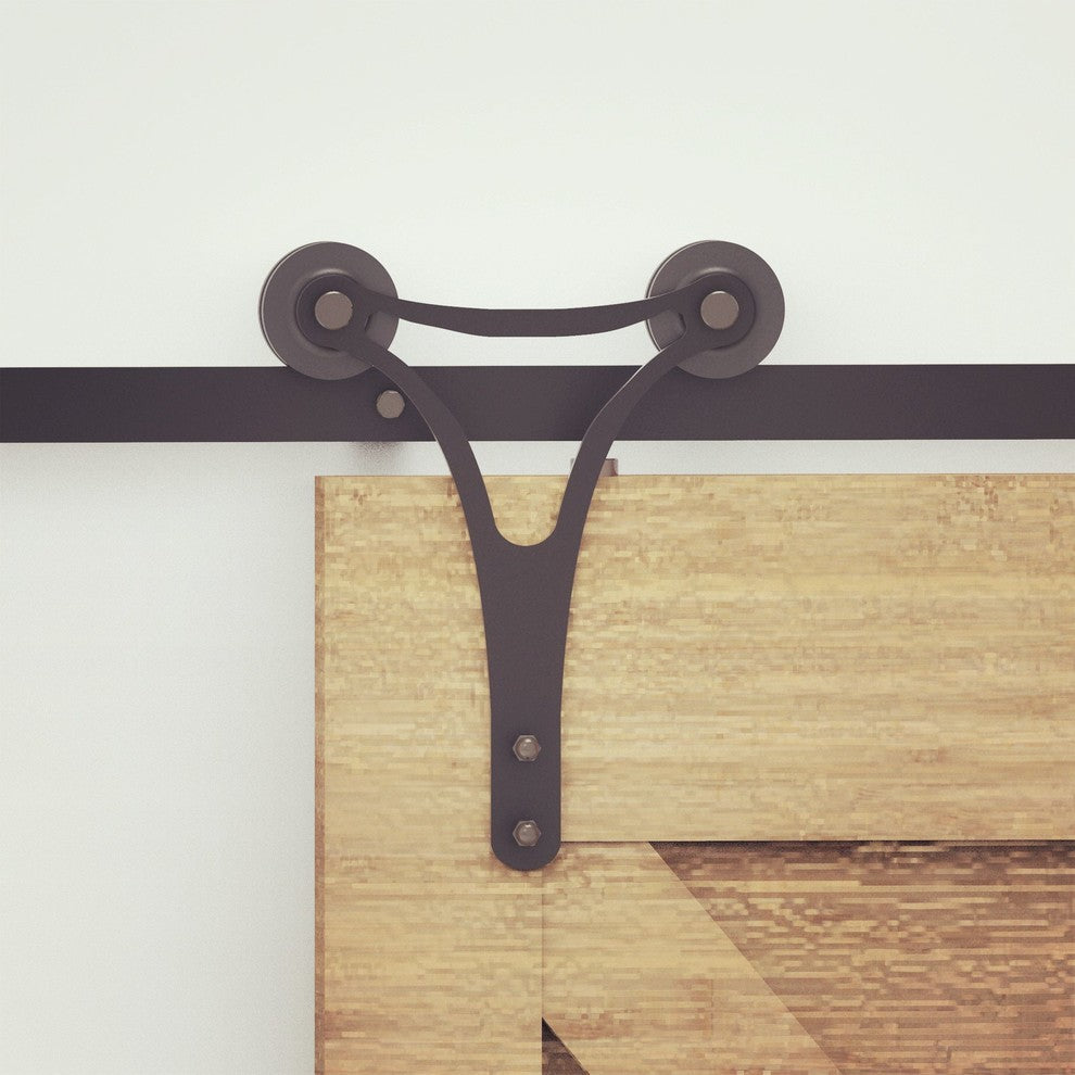 Sliding Barn Door Hardware Kit, Horns Design, Single Door, 11'