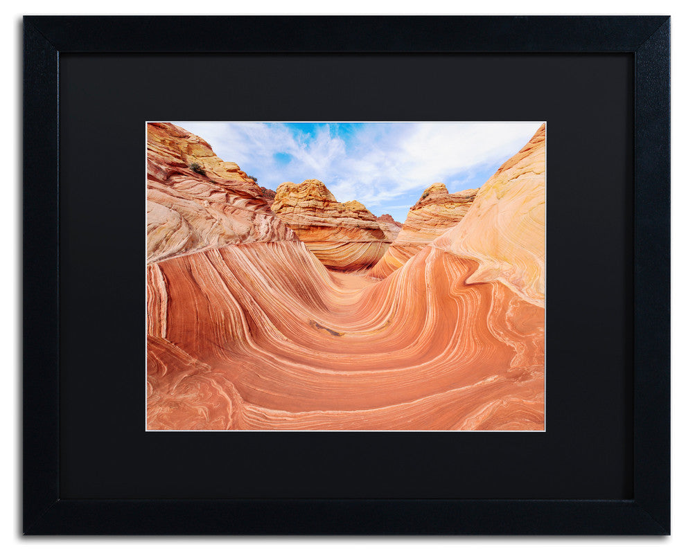 Michael Blanchette 'Trough at The Wave' Art, Black Frame, Black Mat, 2