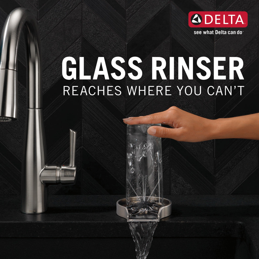 Delta GR250 Metal Glass Rinser - Arctic Stainless