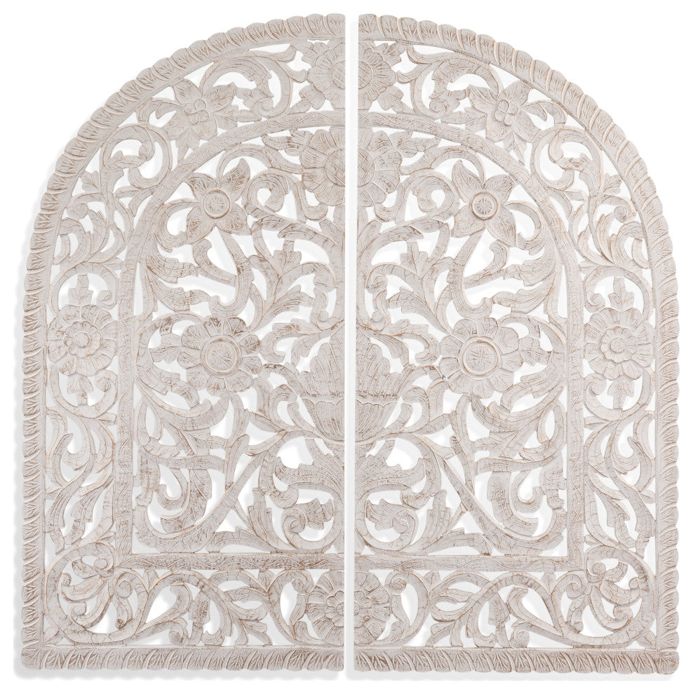 Arched Wall Art - Set of 2 - White