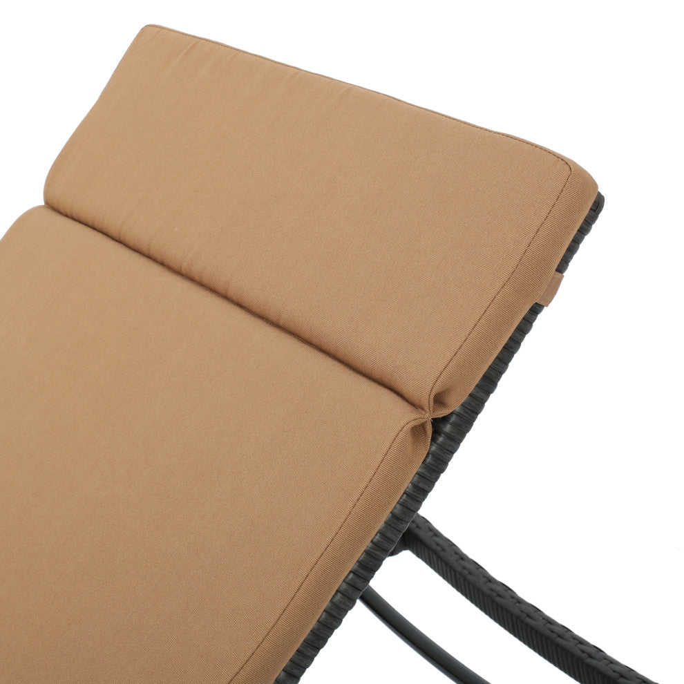 Gdf Studio Albany Outdoor Chaise Lounge Cushion Set Of 2 Caramel