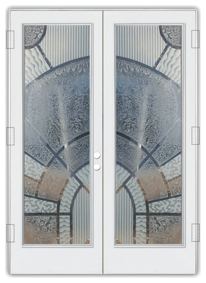 Front Door - Matrix Arcs - Fiberglass Smooth - 36" X 80" - Lt Door Act